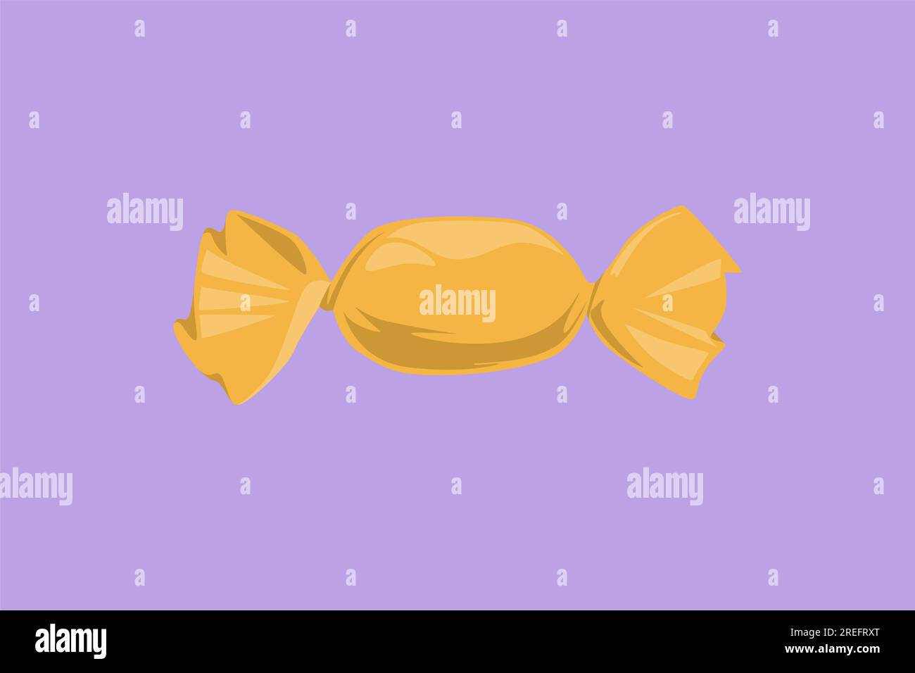 Character flat drawing stylized candy in wrappers shop logo label ...