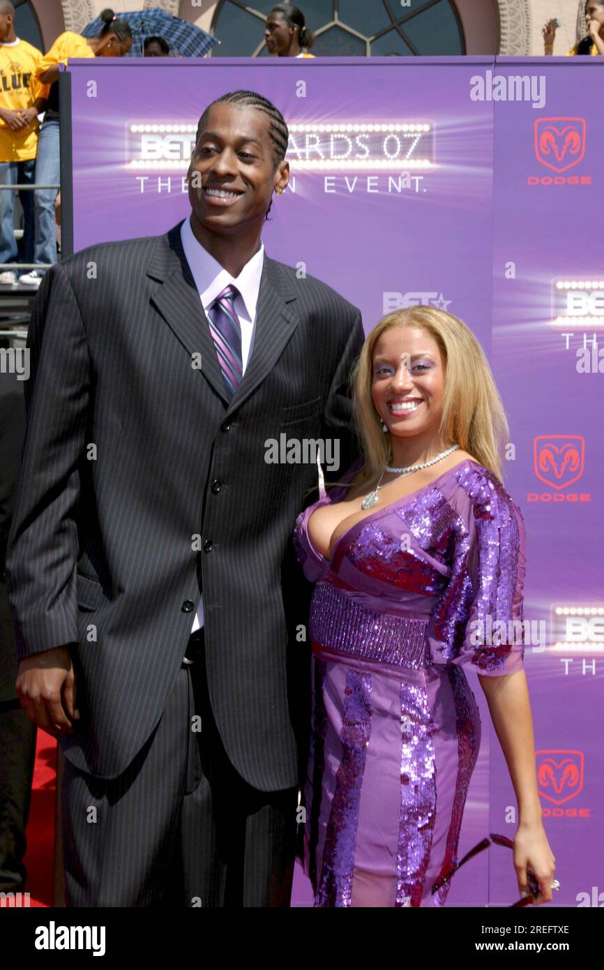 Eddie Robinson & Fiance Fallon 2007 BET Awards Shrine Auditorium Los ...