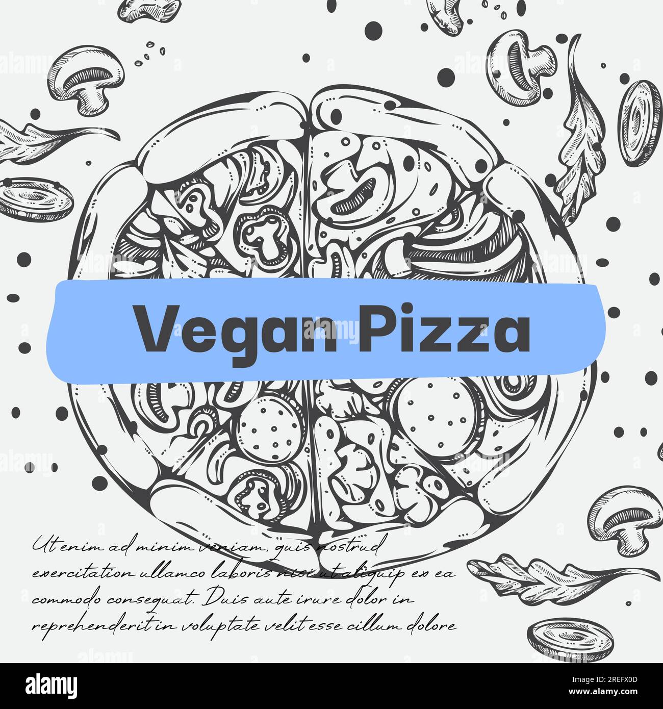 Pizza slice vegetarian banner vector hi-res stock photography and ...