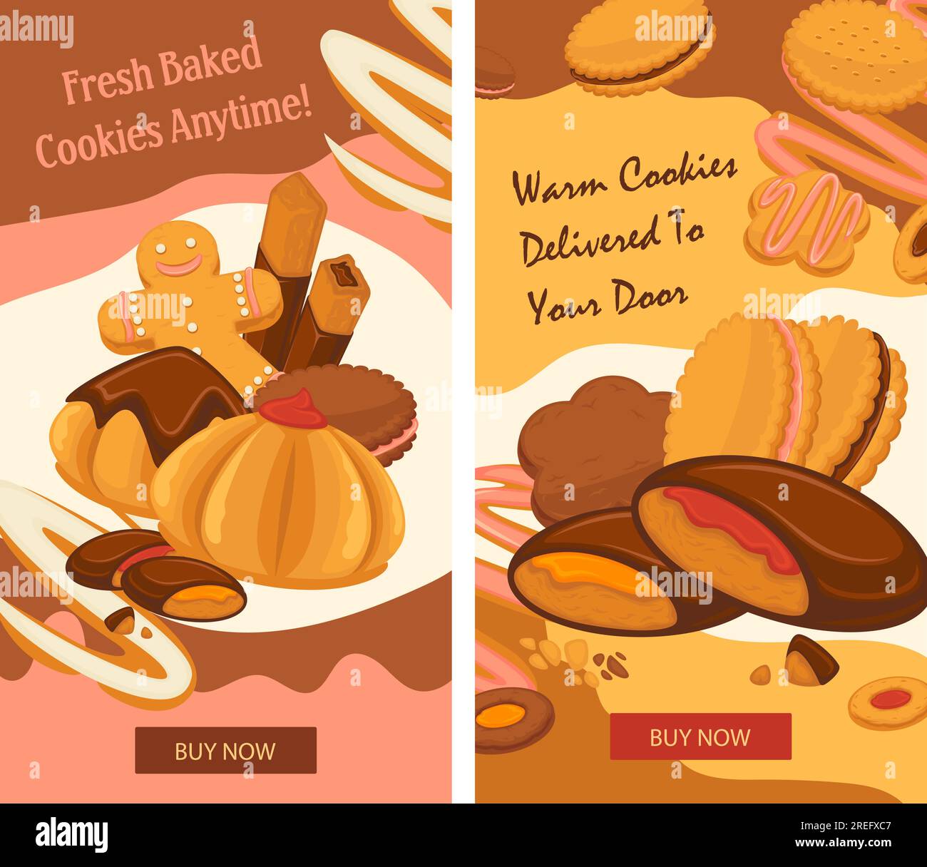 bakery shop or store assortment and promo for clients. Fresh cookies ...