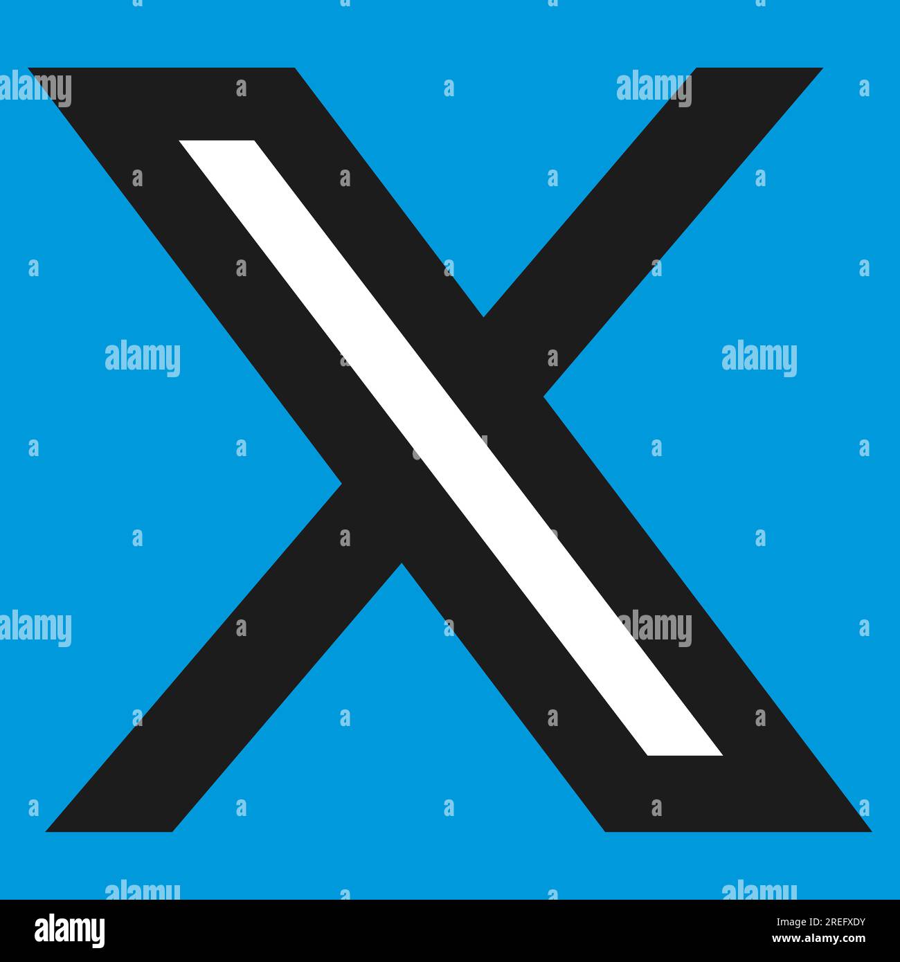 United States, July 26 2023, new logo brand Twitter with new X-shaped ...