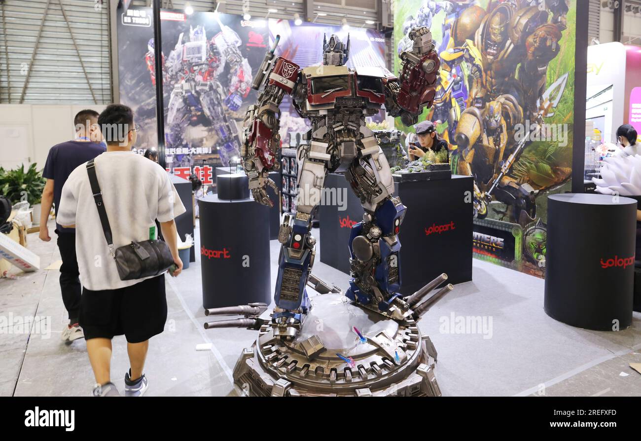 SHANGHAI, CHINA - JULY 27, 2023 - Transformers Optimus Prime Mech ...