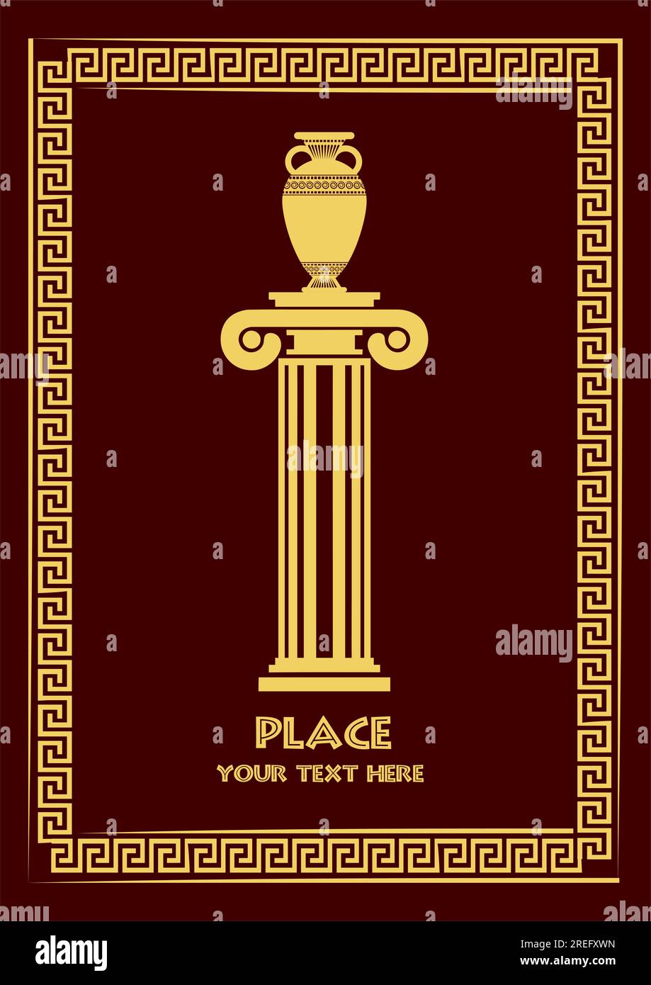 Antique column in greek Stock Vector Images - Alamy