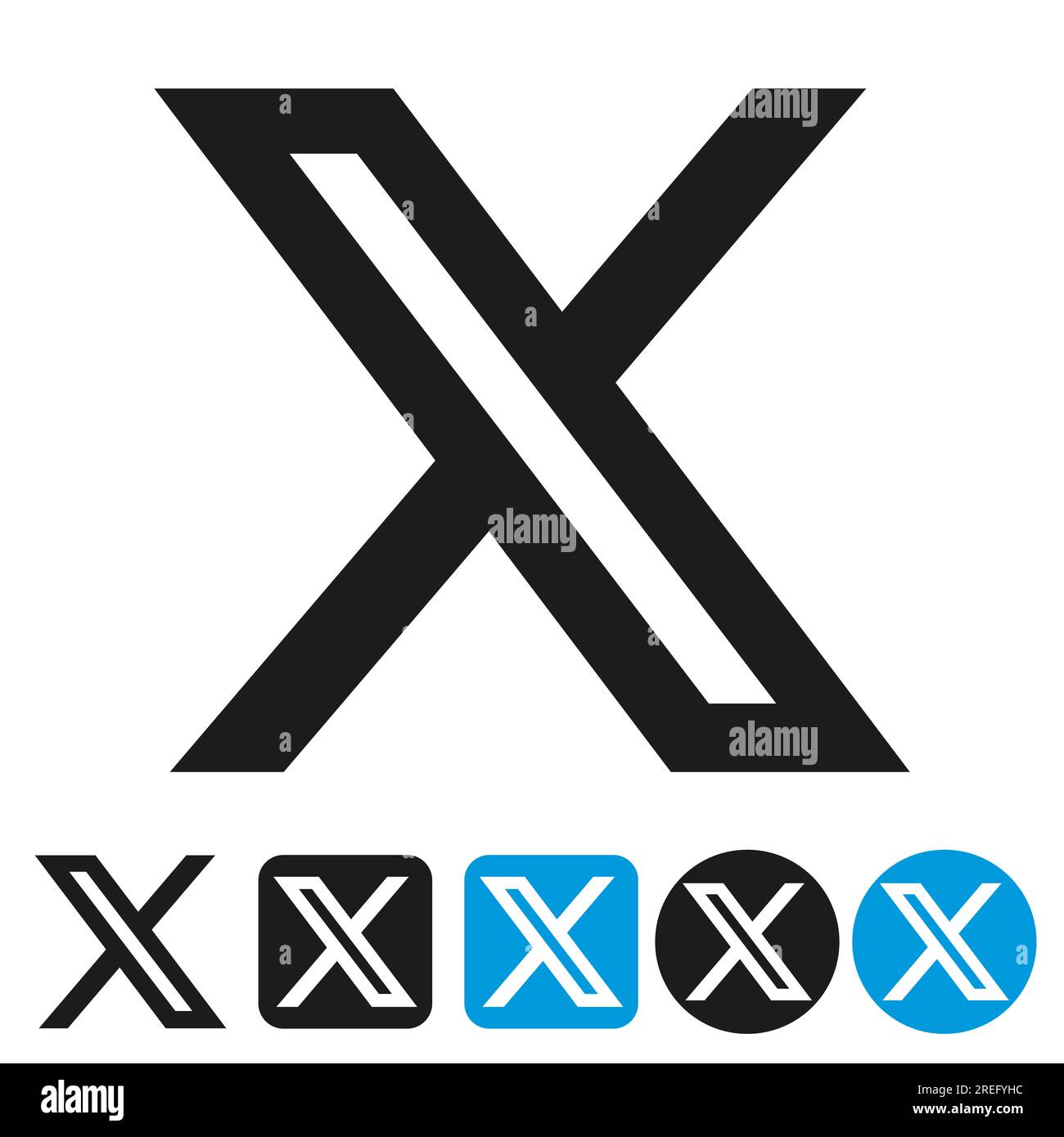 United States, July 26 2023, new logo brand Twitter with new X-shaped ...