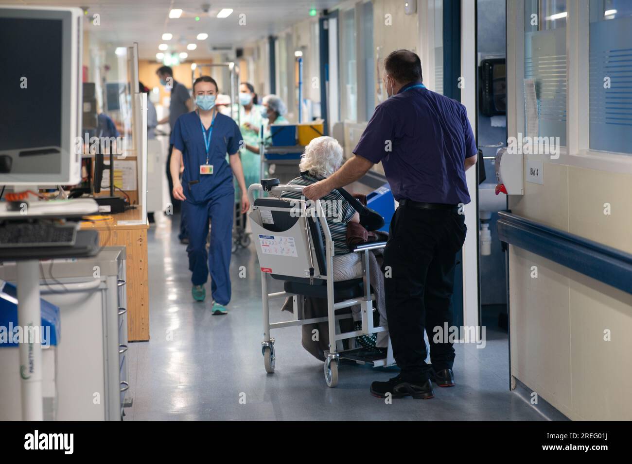 File photo dated 18/01/23 of a general view of staff on a NHS hospital ...
