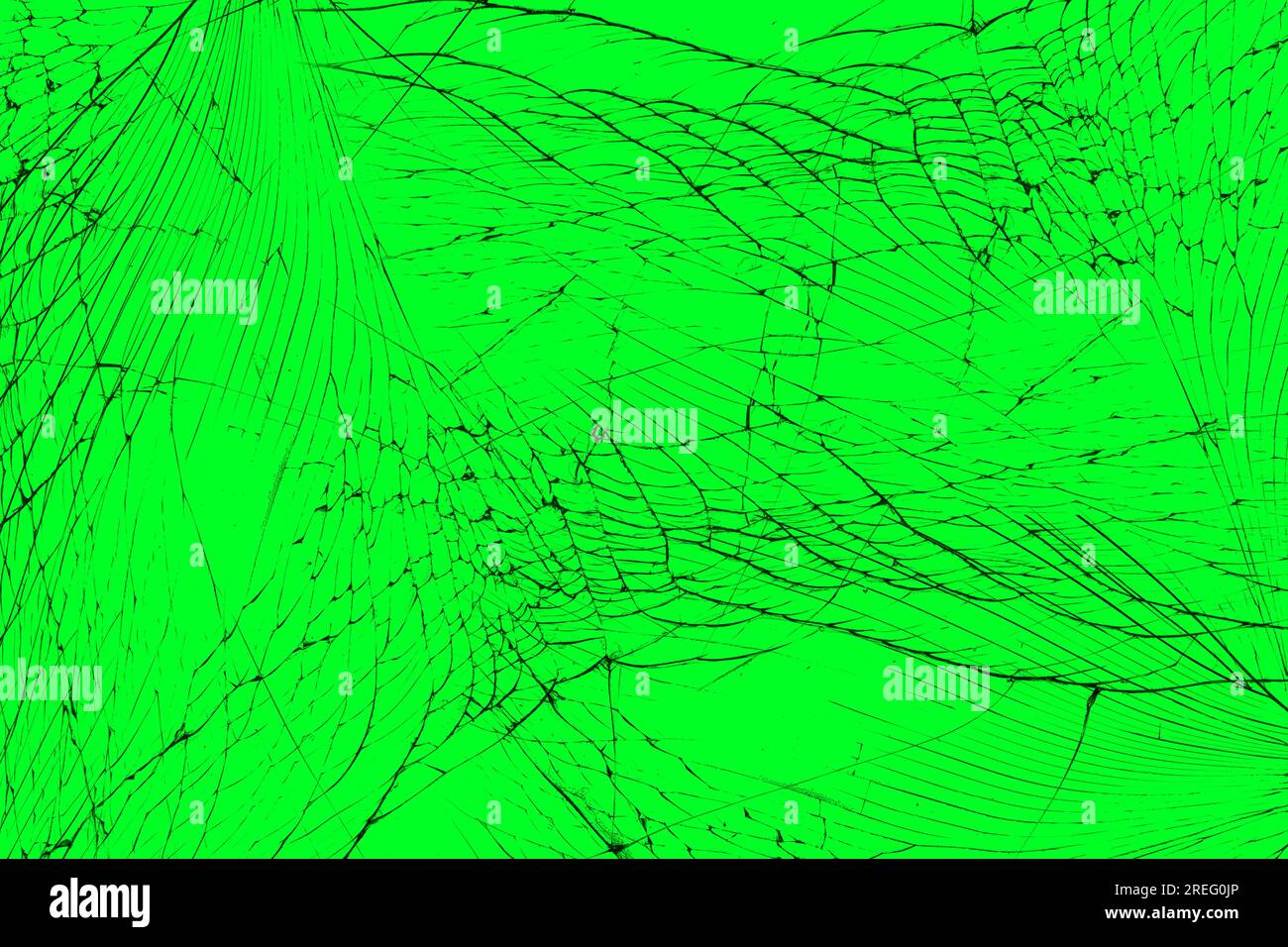 Cracked glass texture with green background Stock Photo - Alamy