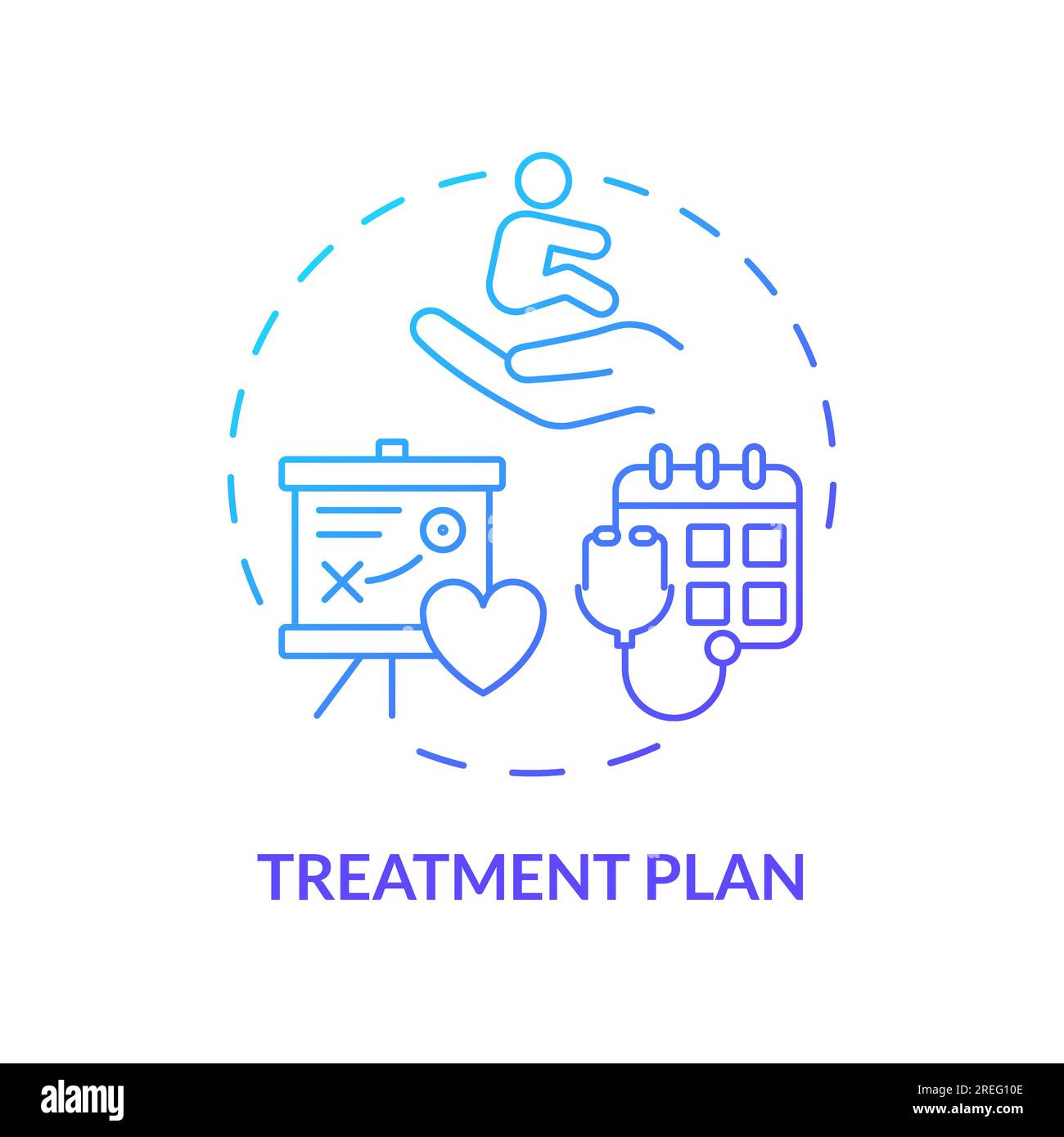 Treatment plan blue gradient concept icon Stock Vector Image & Art - Alamy