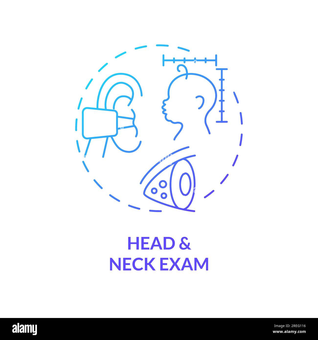 Head and neck exam blue gradient concept icon Stock Vector Image & Art ...