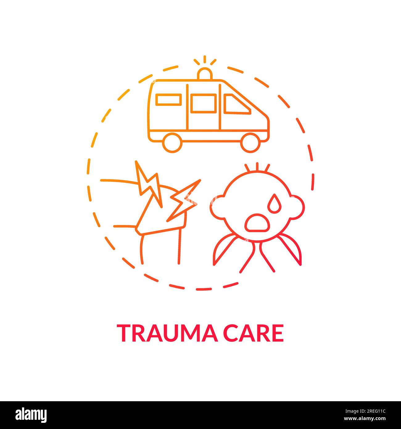 Trauma care red gradient concept icon Stock Vector Image & Art - Alamy