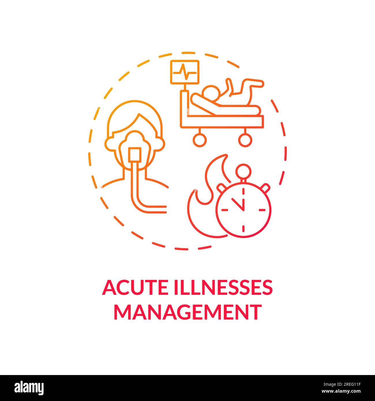 Acute illnesses management red gradient concept icon Stock Vector Image & Art - Alamy