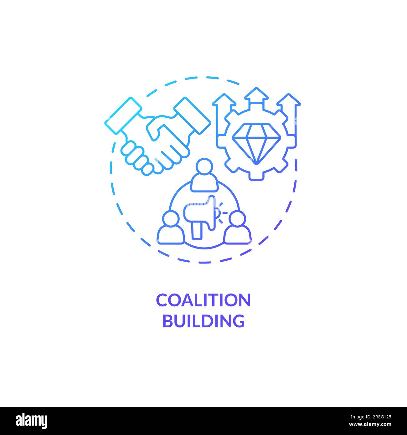2D gradient coalition building icon concept Stock Vector Image & Art - Alamy