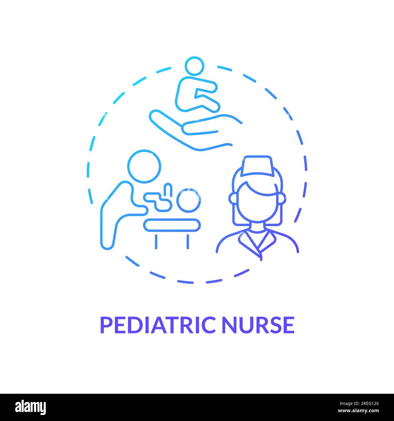 Pediatric nurse blue gradient concept icon Stock Vector Image & Art - Alamy