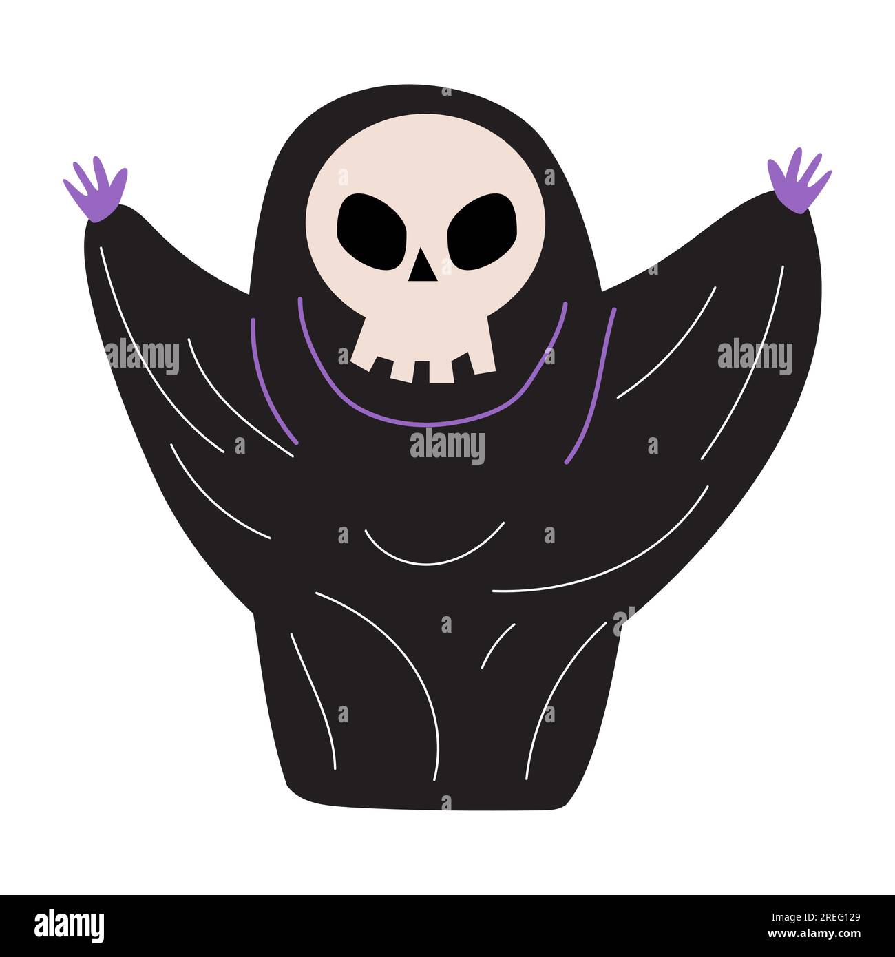 Grim reaper . Halloween cartoon characters . Vector Stock Vector Image ...