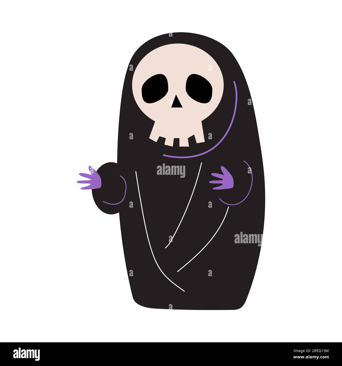 Grim reaper . Halloween cartoon characters . Vector Stock Vector Image ...