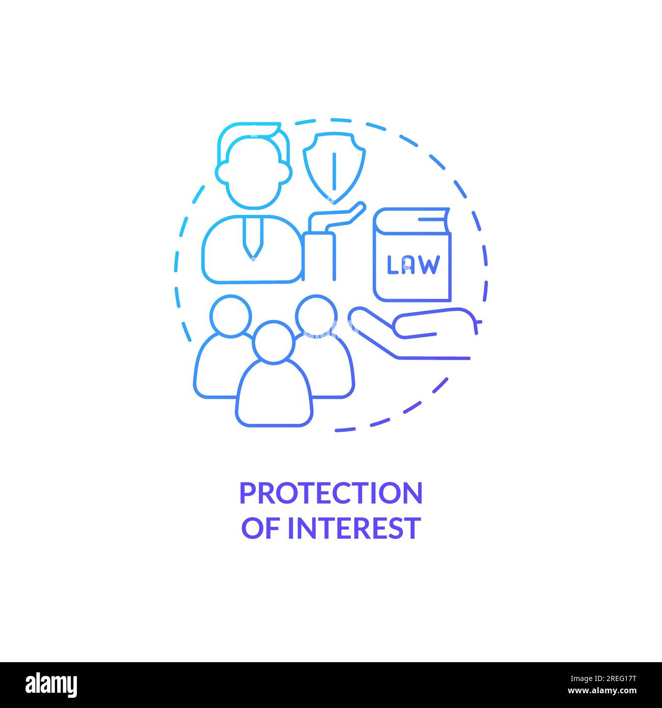 2D gradient protection of interest icon concept Stock Vector Image ...