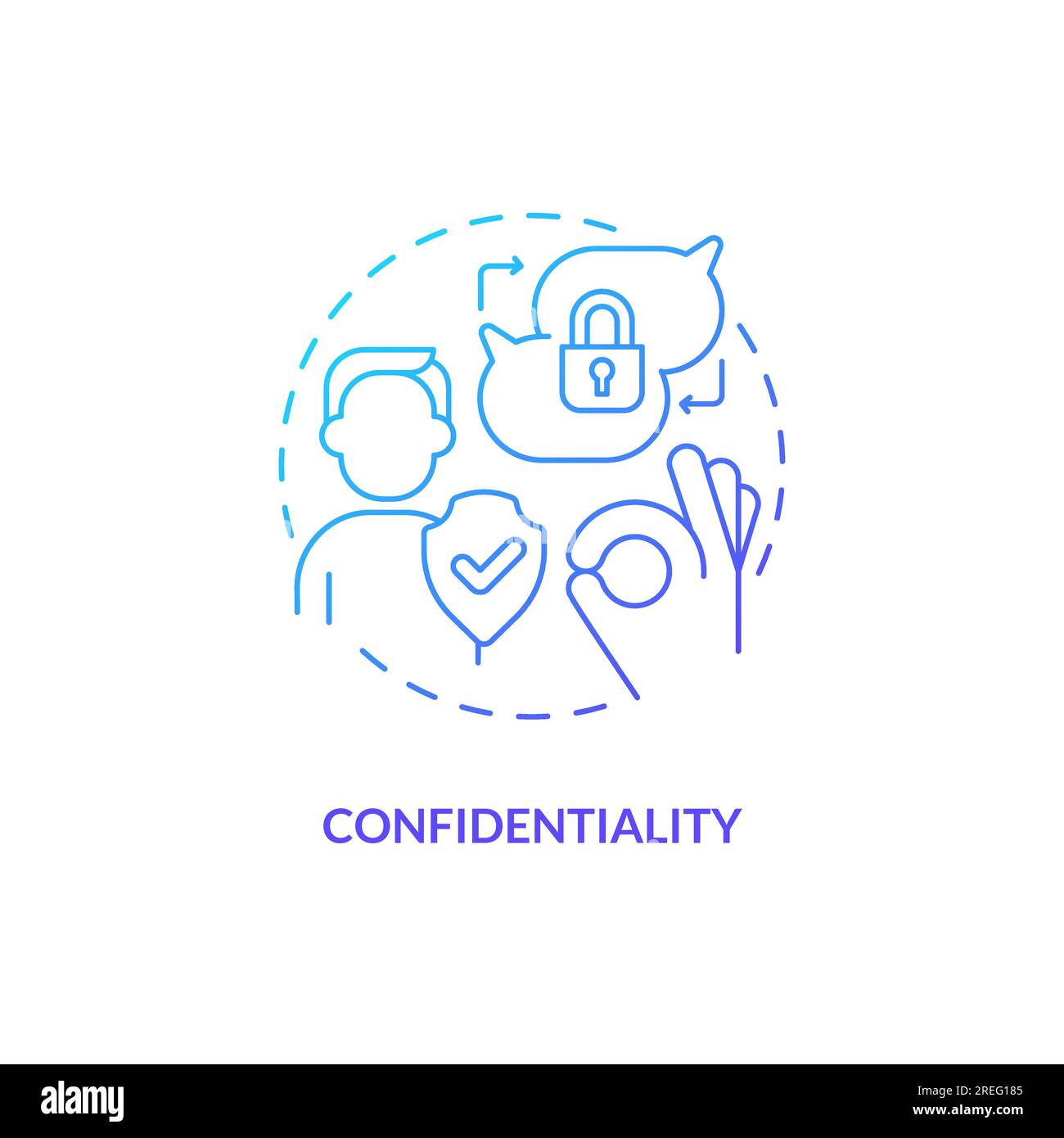 2D gradient direct communication icon concept Stock Vector Image & Art ...