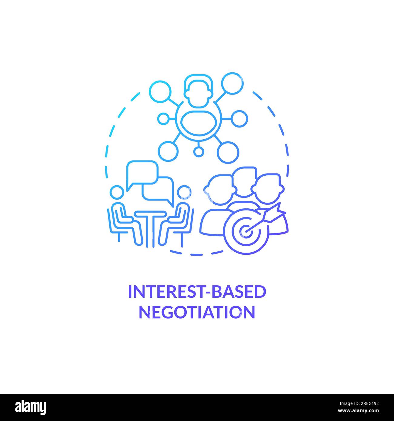2D gradient interest based negotiation icon concept Stock Vector Image ...
