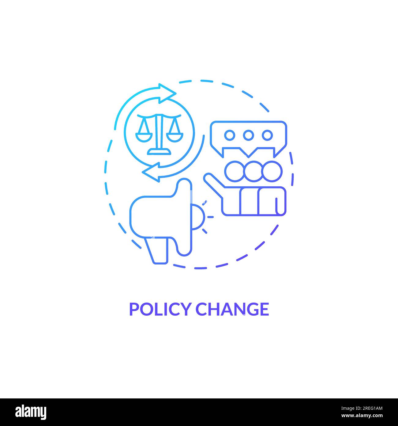 2D gradient policy change icon concept Stock Vector Image & Art - Alamy