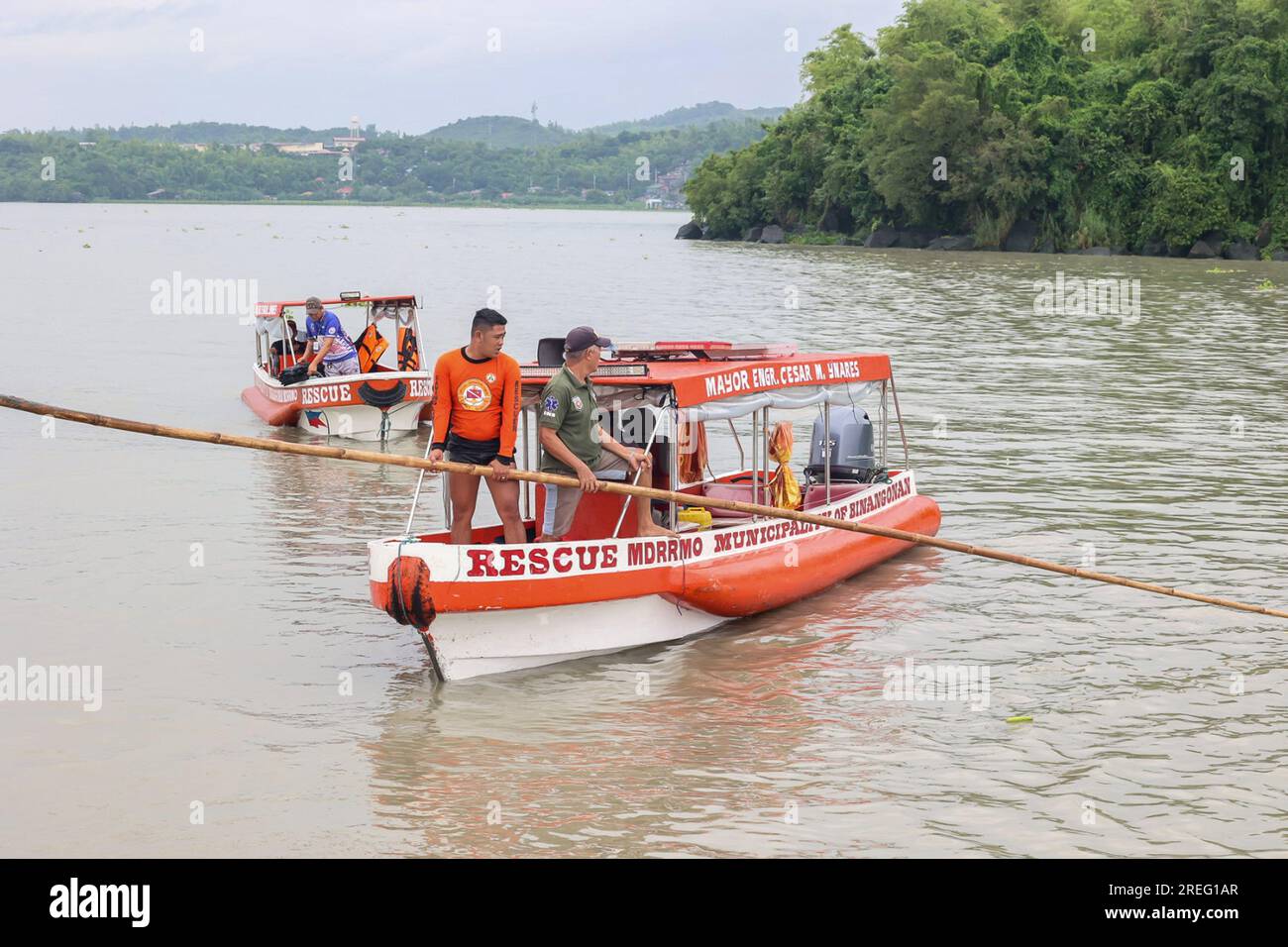 Rizal Province, Philippines. 28th July, 2023. Rescuers from the Philippine Coast Guard (PCG ...
