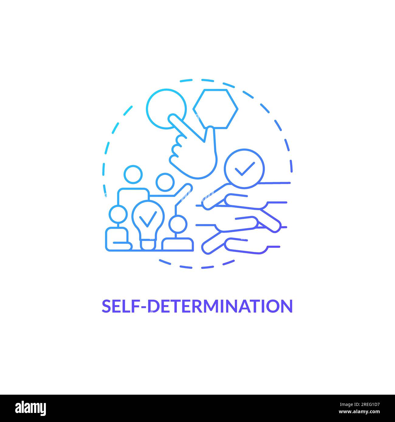 2D gradient self determination icon concept Stock Vector Image & Art ...