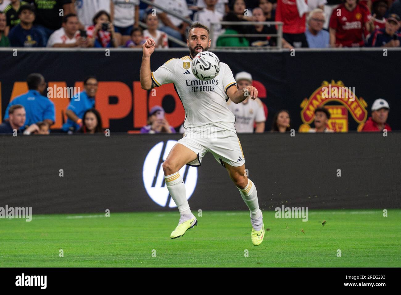 Real Madrid defender Daniel Carvajal (2) controls possession during the ...