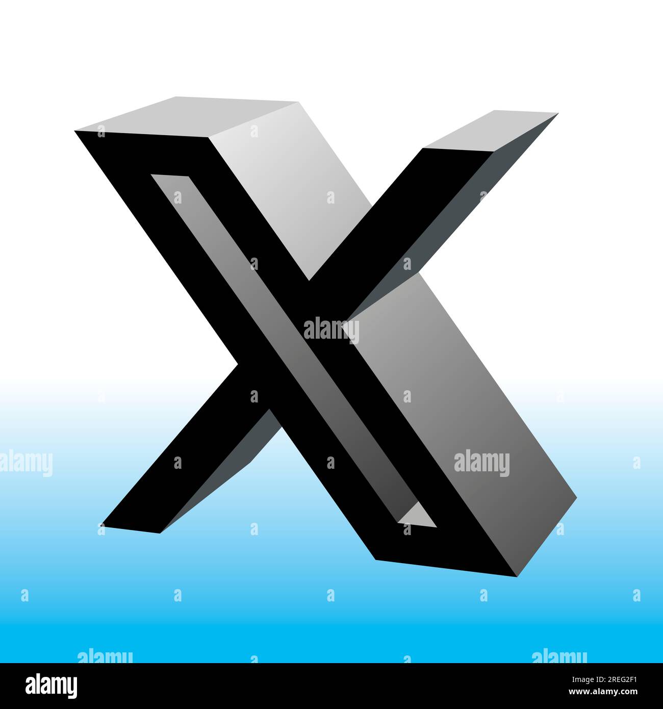 United States, July 26 2023, new logo brand Twitter with new X-shaped ...