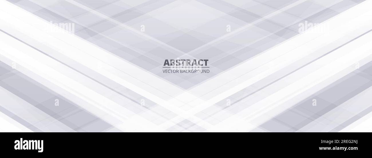 Abstract modern wide white and gray background with geometric diagonal ...