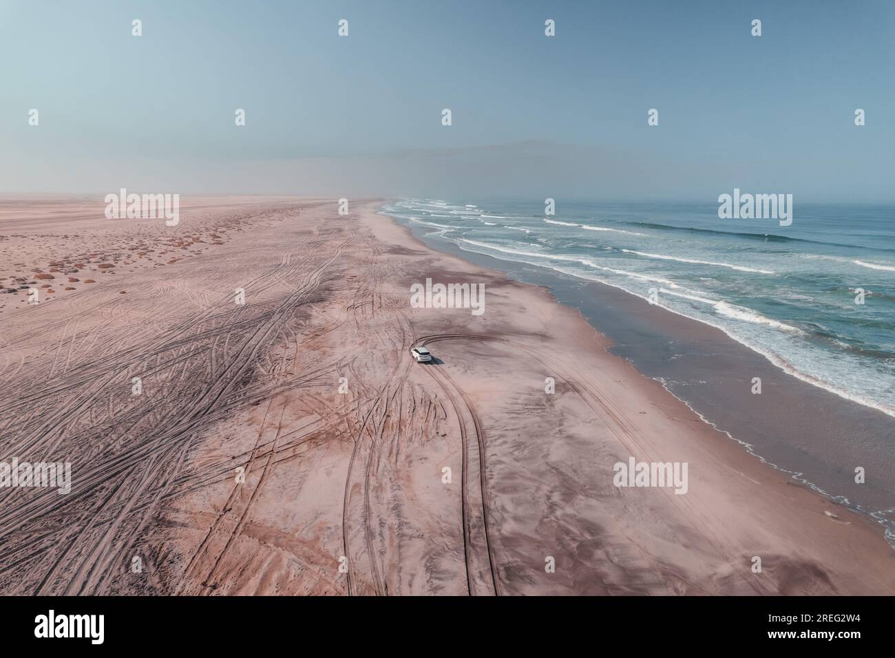 Offroad trip on the beach of Namibia at Zeila Shipwreck, Skeleton Coast ...