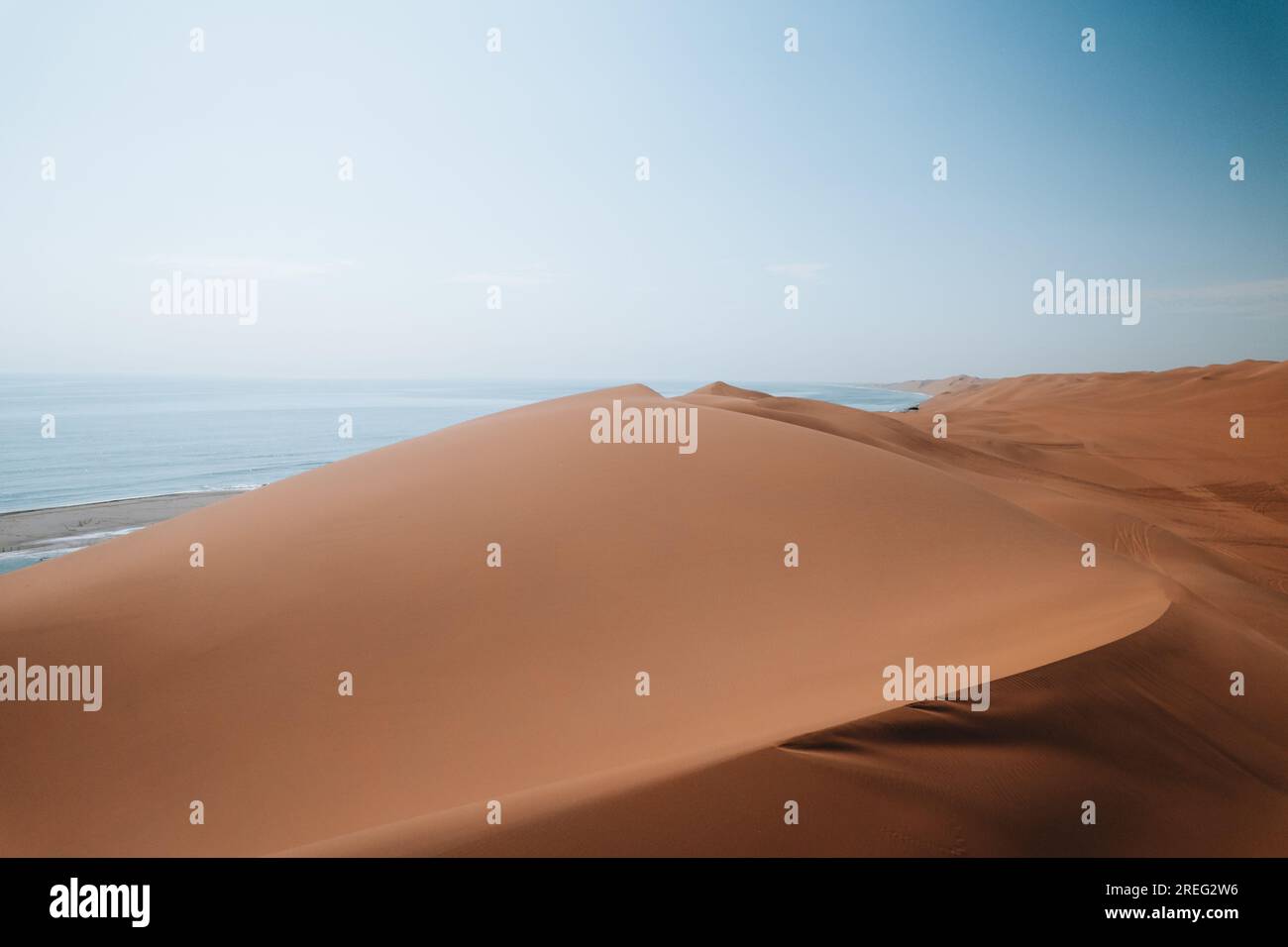 Aerial Drone, Where Desert Meets the Ocean, Sandwich Harbour, Namibia ...