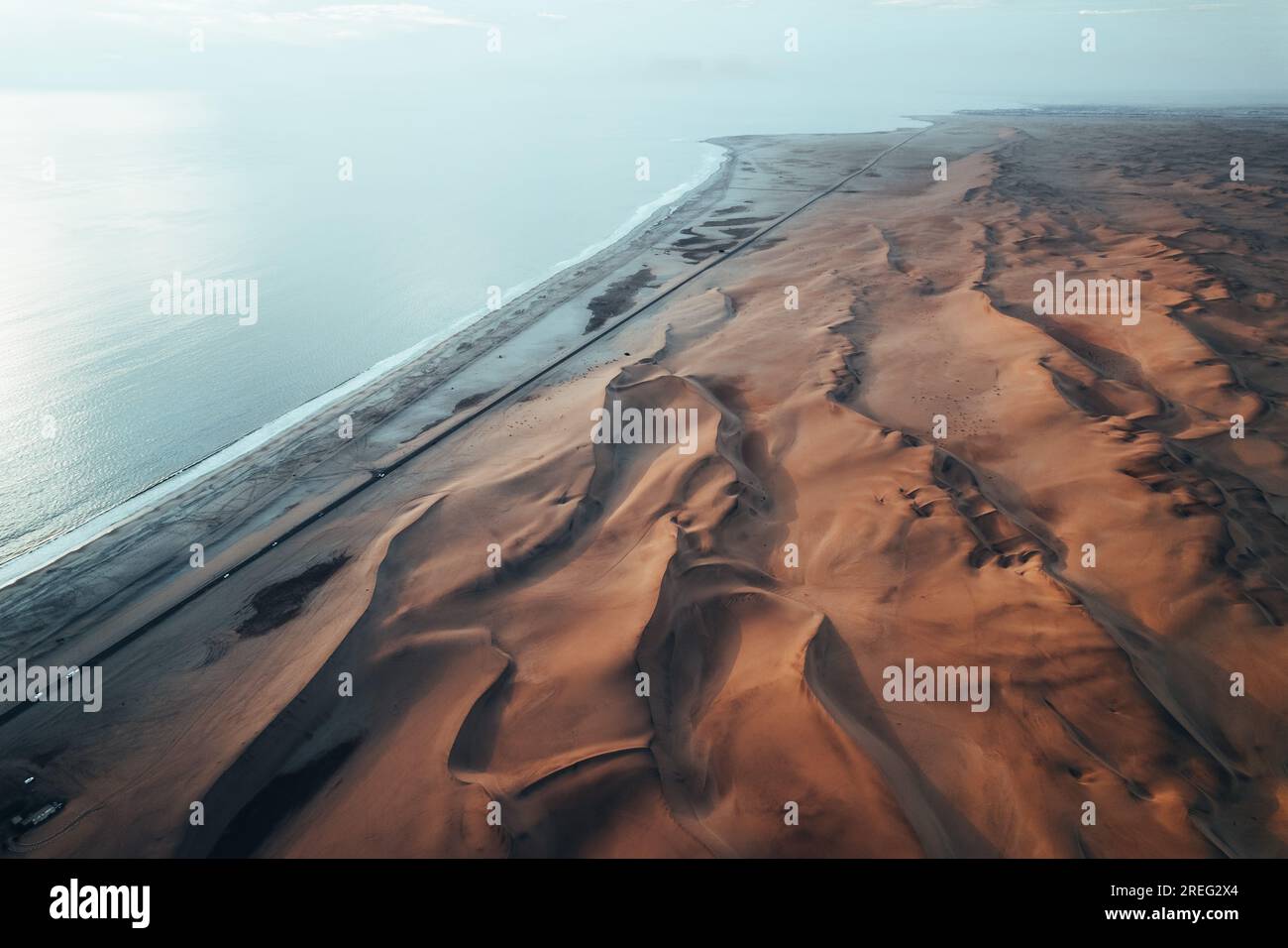 Aerial Dune Textures of Namibian Desert, sunset at Swakopmund, Namibia ...