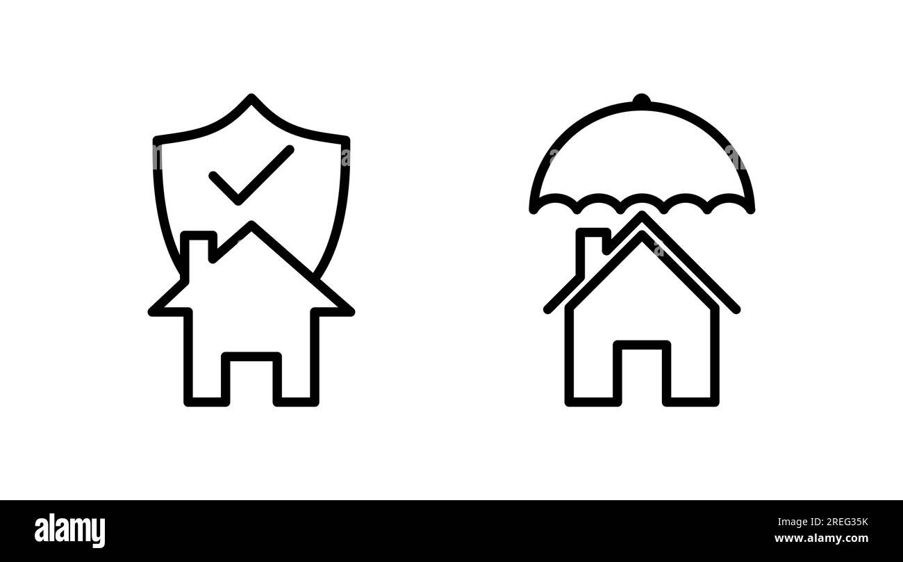 Home insurance icon vector. home shield protect logo Stock Vector Image ...