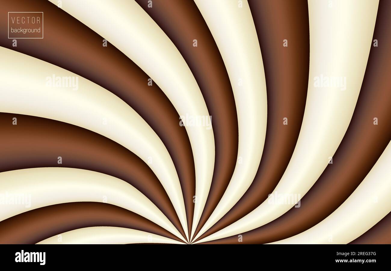 Vector chocolate milk vector background of swirling stripes Stock ...