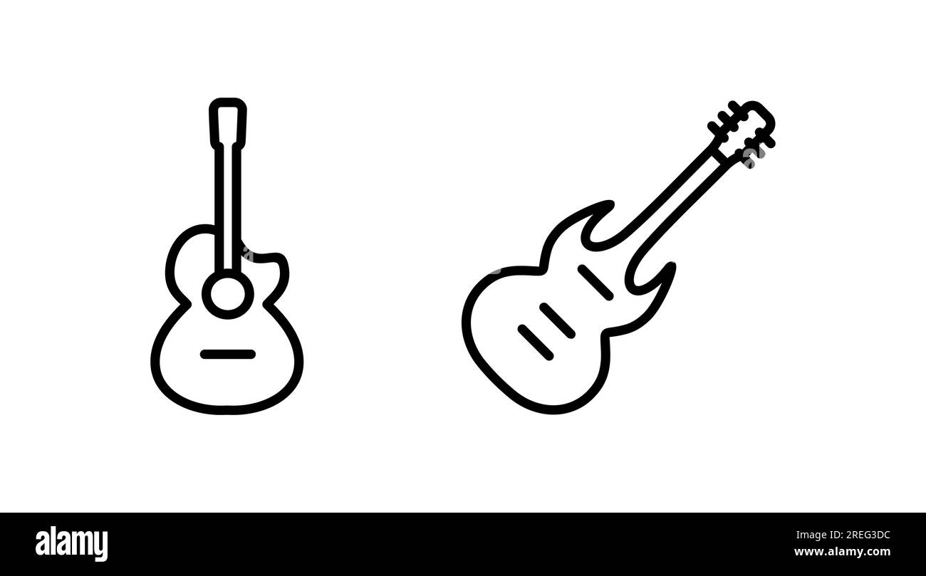 Guitar icon vector. musical instrument sign Stock Vector Image & Art ...
