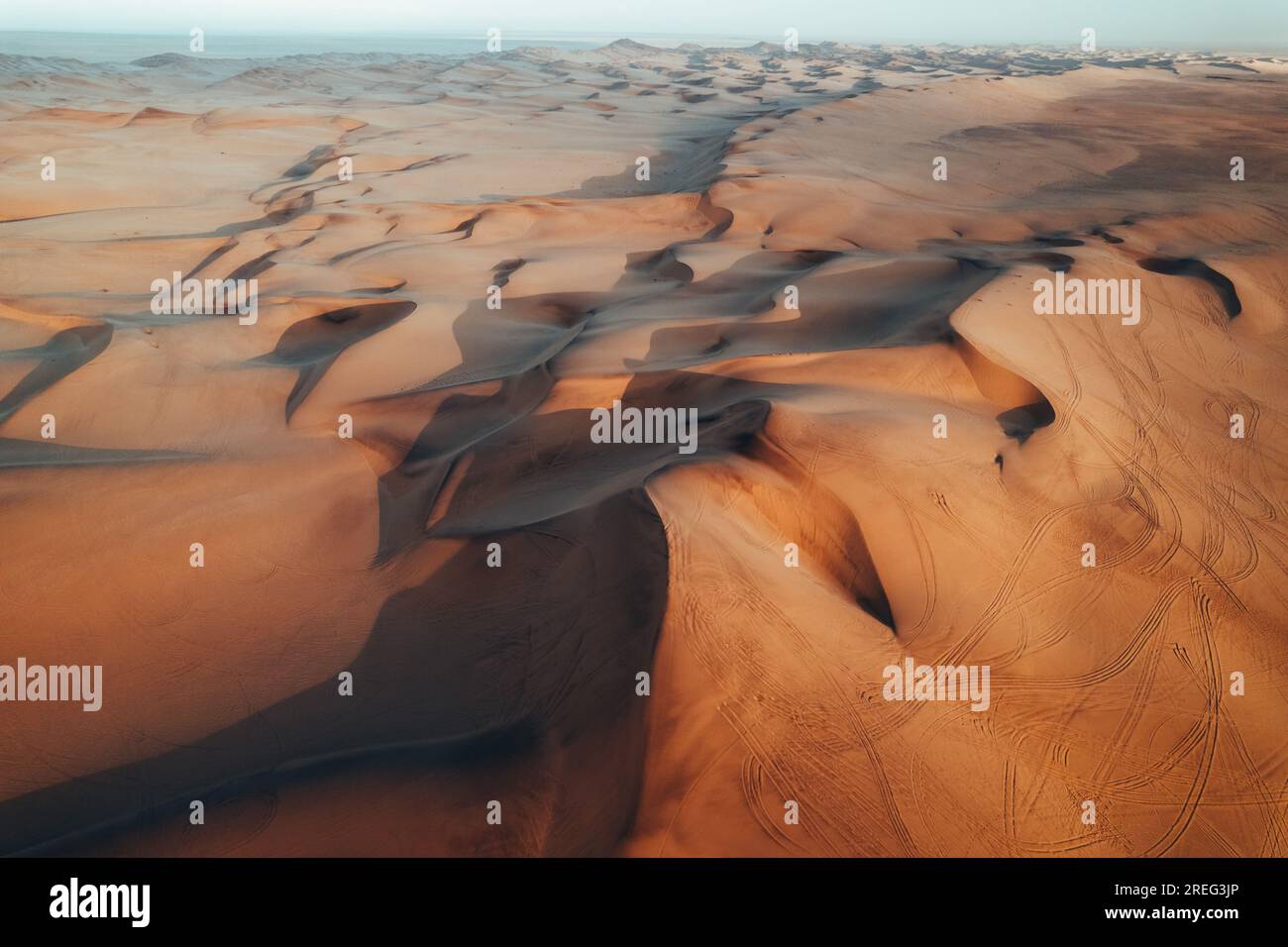 Aerial Dune Textures of Namibian Desert, sunset at Swakopmund, Namibia ...