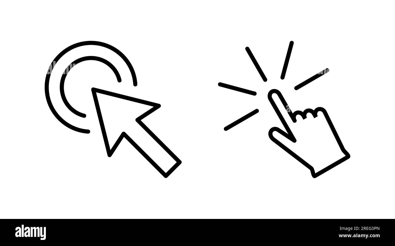 Click icon vector. cursor icon vector. pointer sign Stock Vector Image & Art - Alamy