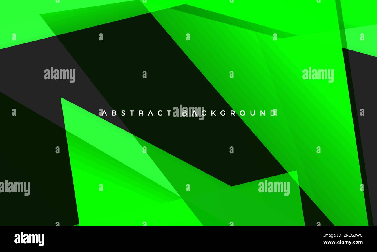 Green and black modern abstract background with geometric shapes ...