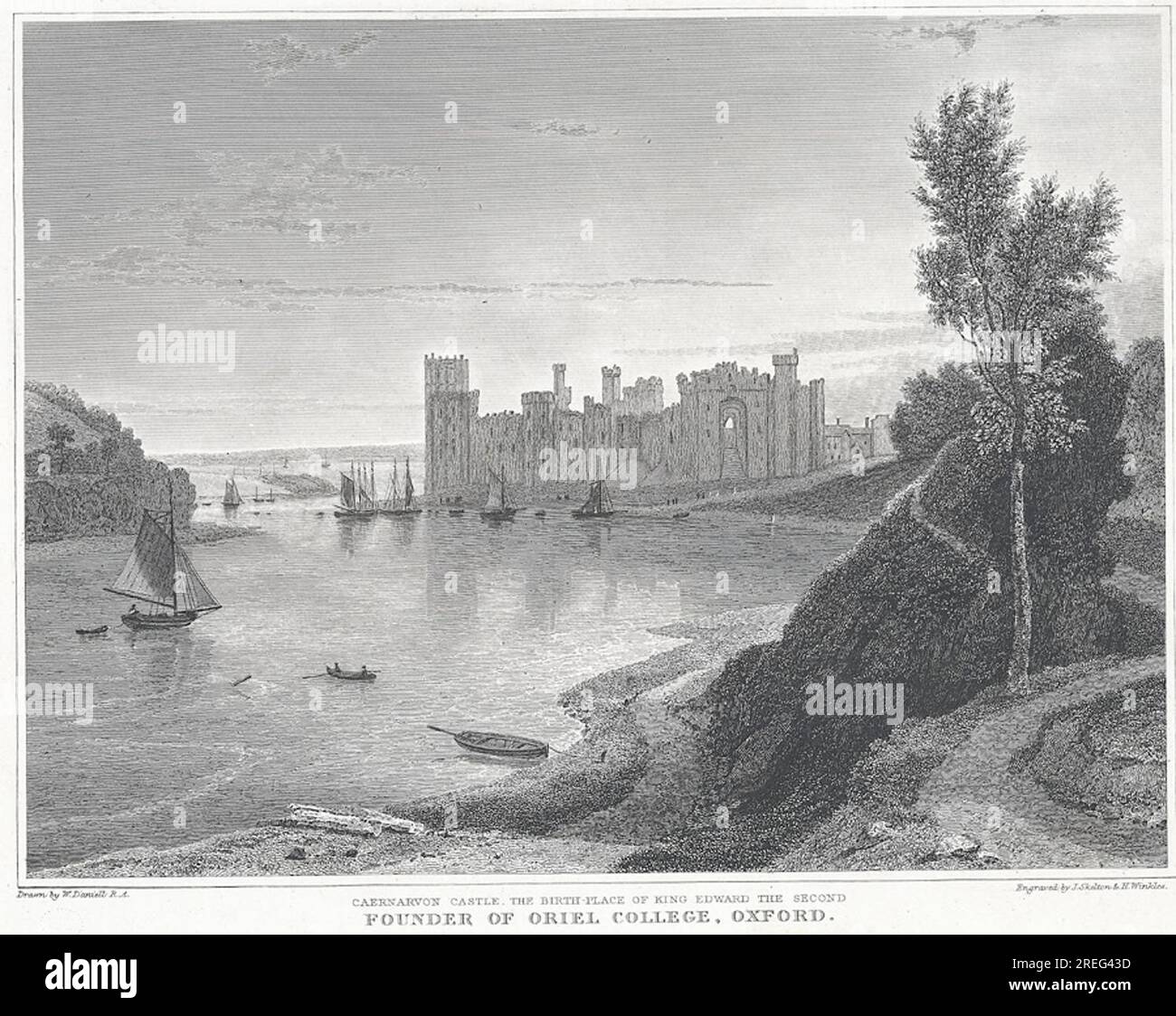 Caernarvon Castle: the birth-place of King Edward the second founder of ...