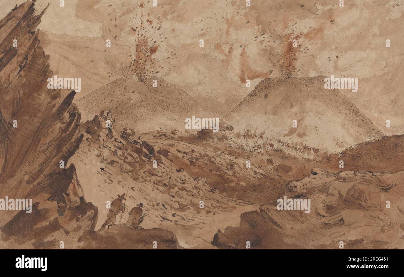 Crater of Vesuvius 1816 by William Haygarth Stock Photo - Alamy