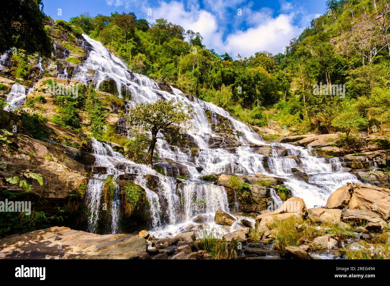 Mae Ya Waterfall Doi Inthanon national park Thailand Chiang Mai Stock ...