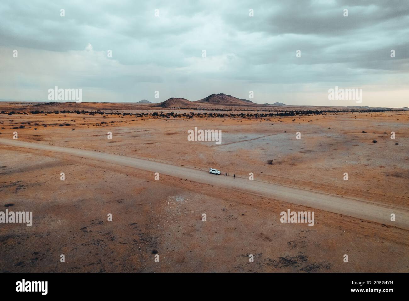Aerial Sunset Drone View of Spitzkoppe area Namib Desert, Namibia ...