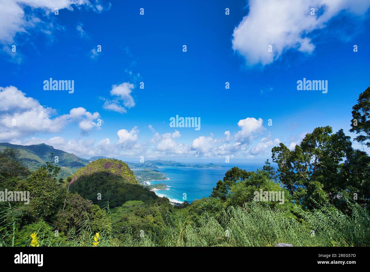 Breath taking view point at the tea factory area on Mahe island ...