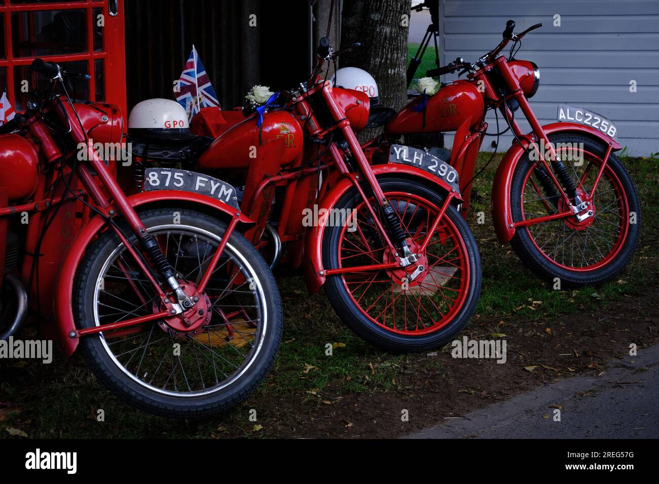 Trio of GPO (General Post Office) Telegram Motorcycles on display at ...