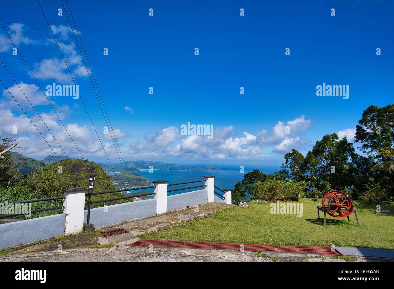 Breath taking view point at the tea factory area on Mahe island ...