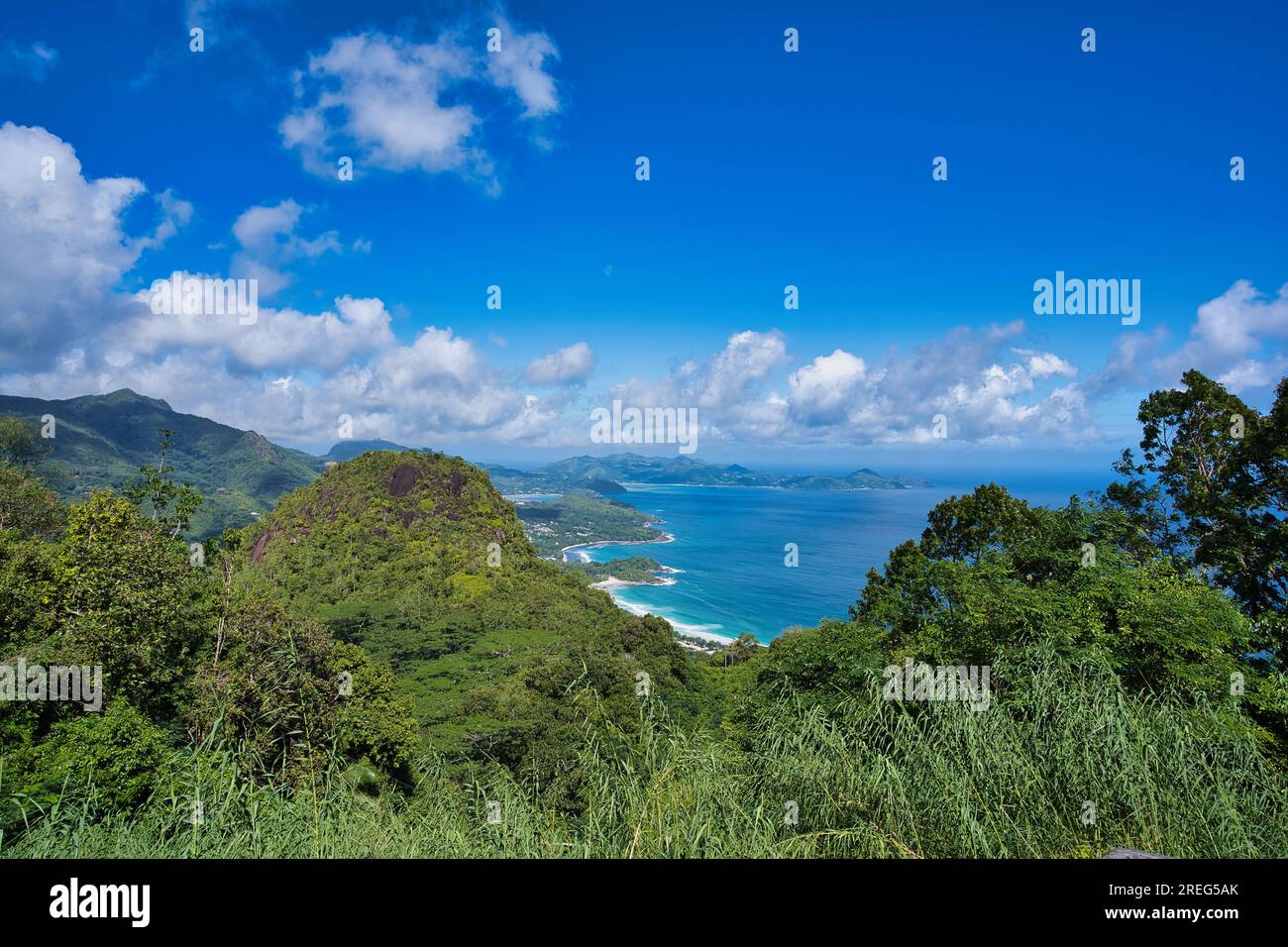 Breath taking view point at the tea factory area on Mahe island ...