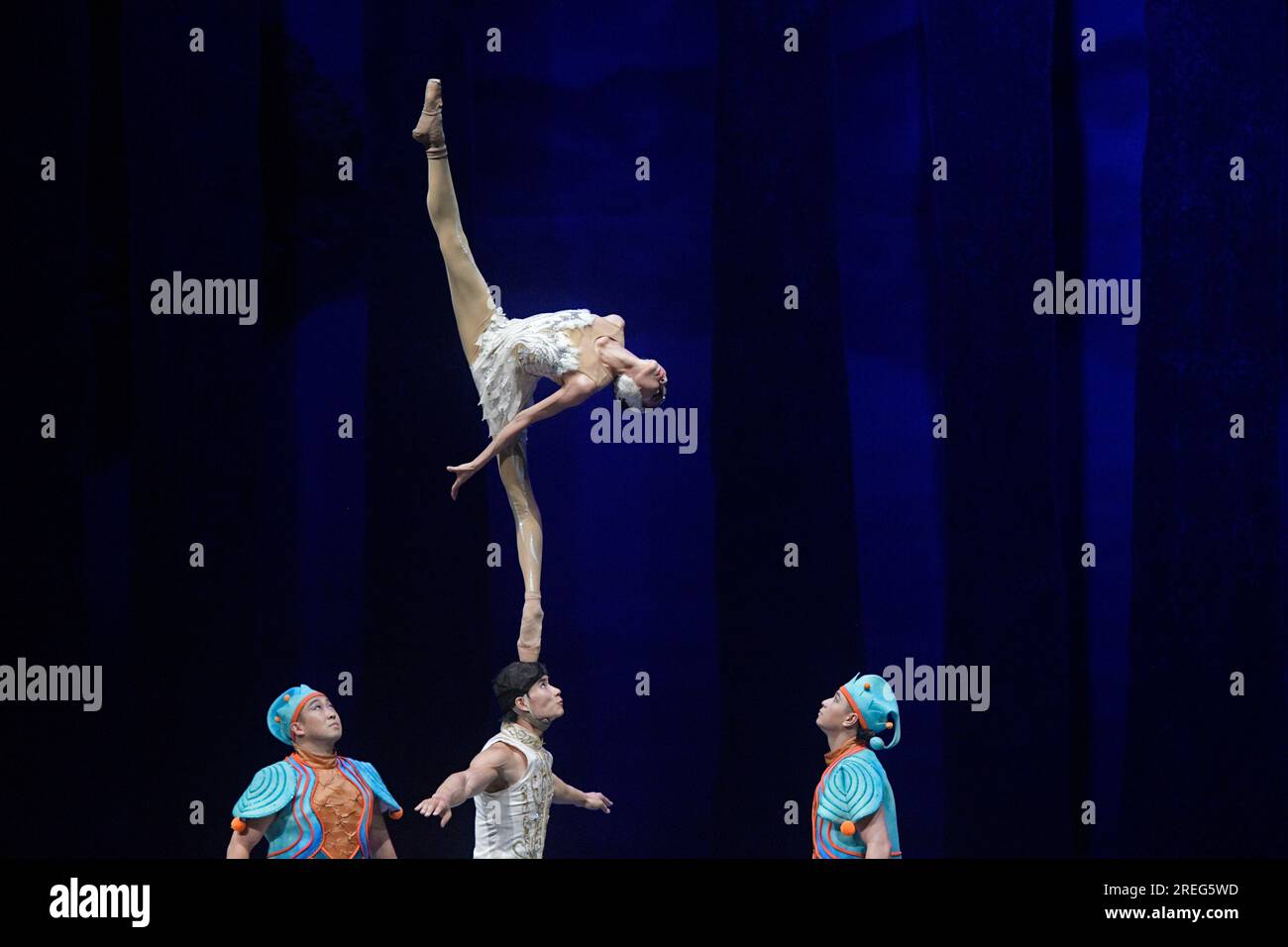 Singapore. 27th July, 2023. Performers from an acrobatic troupe of ...