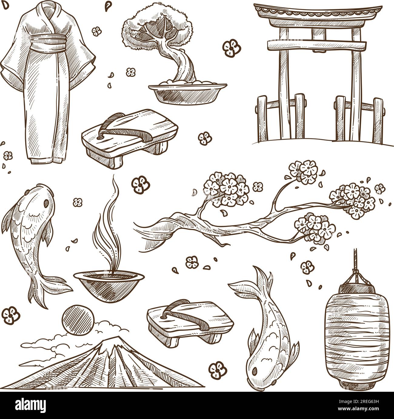 Asian culture and traditional clothes of Japanese people. Kimono dress ...