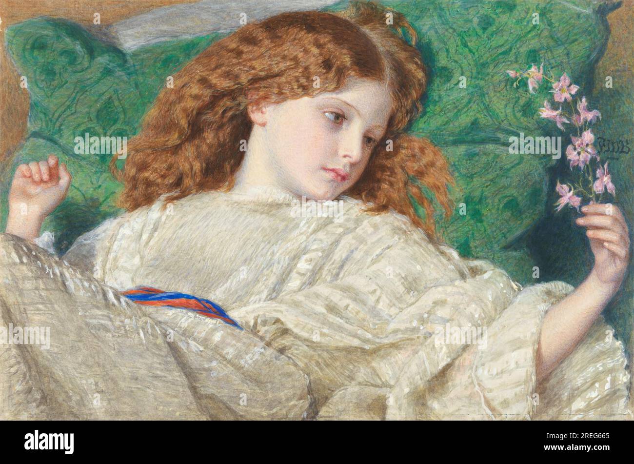 Dreams circa 1861 by Frederic William Burton Stock Photo - Alamy