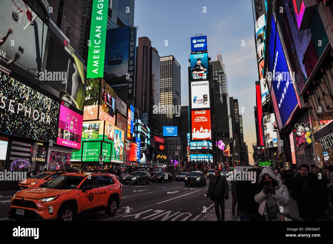Times Square New York City Holiday Season Stock Photo - Alamy