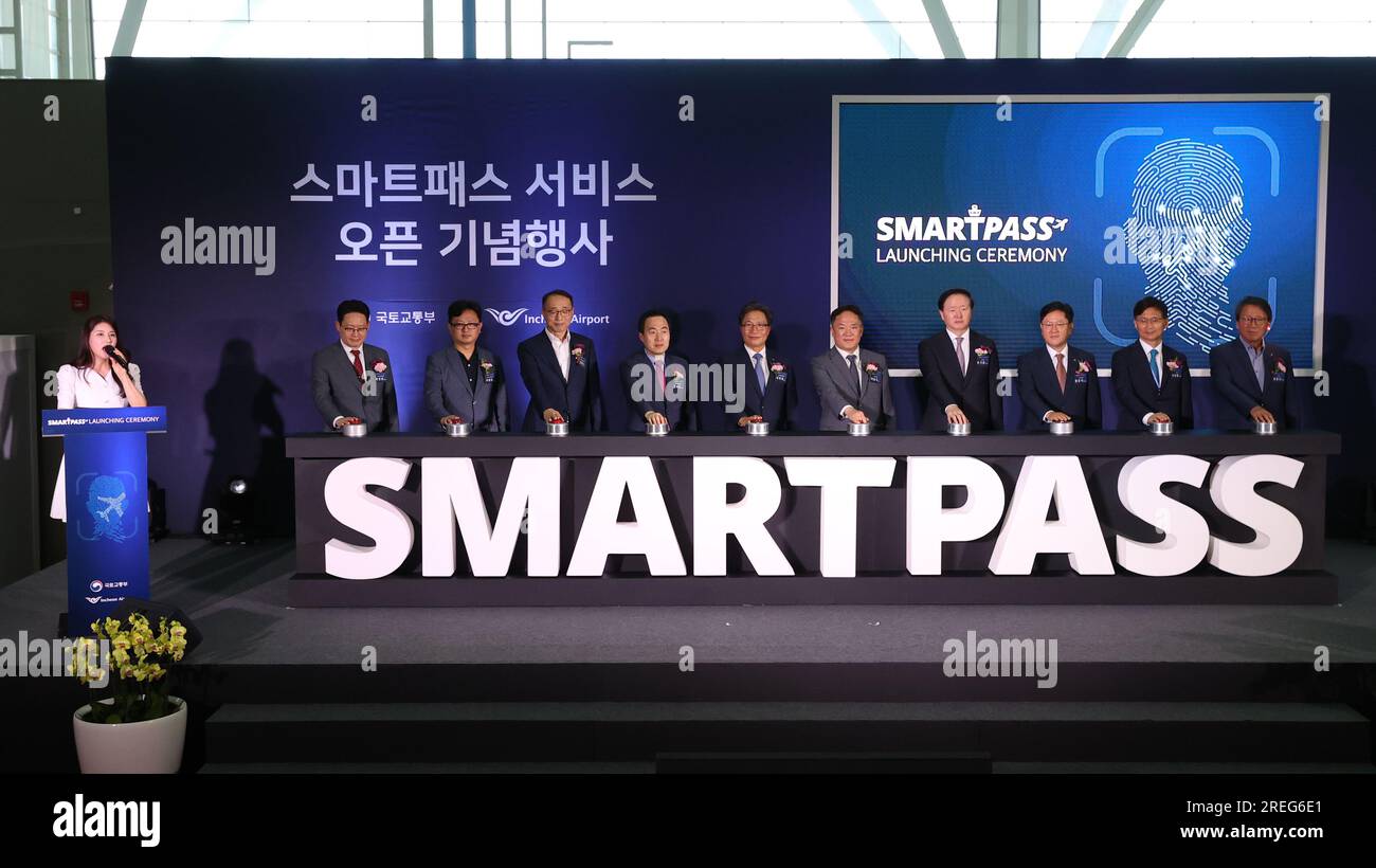 28th July, 2023. Incheon airport introduces SMARTPASS system A ceremony ...