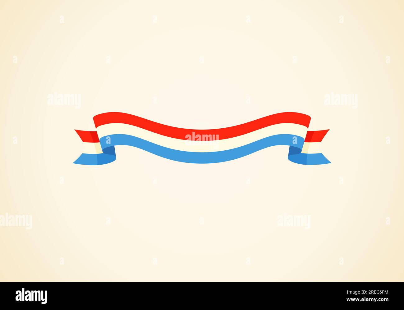 Ribbon with flag of Luxembourg in flat design style Stock Vector Image ...